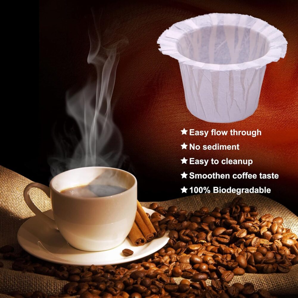 Single Serve Paper Coffee Filters 100-Count, Biodegradable